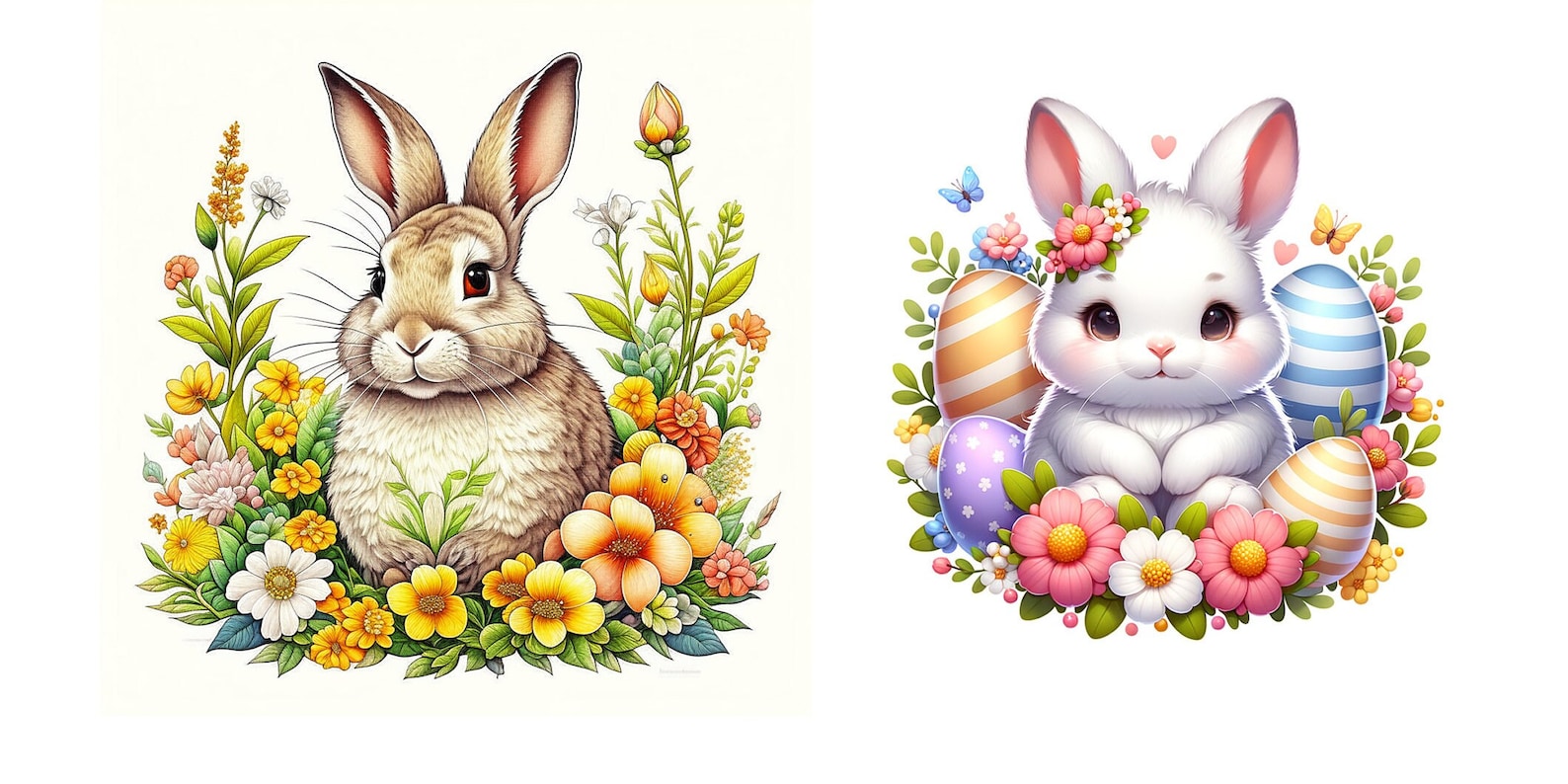 Easter Bunny Digital Files Easter Clipart - Etsy