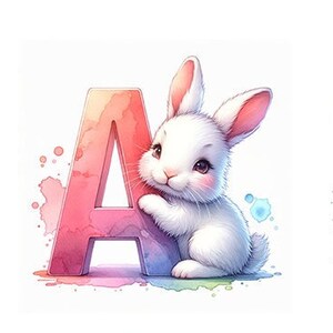 Bunny Alphabet Clip Art, Kindergarten ABC (digital Download) - Etsy