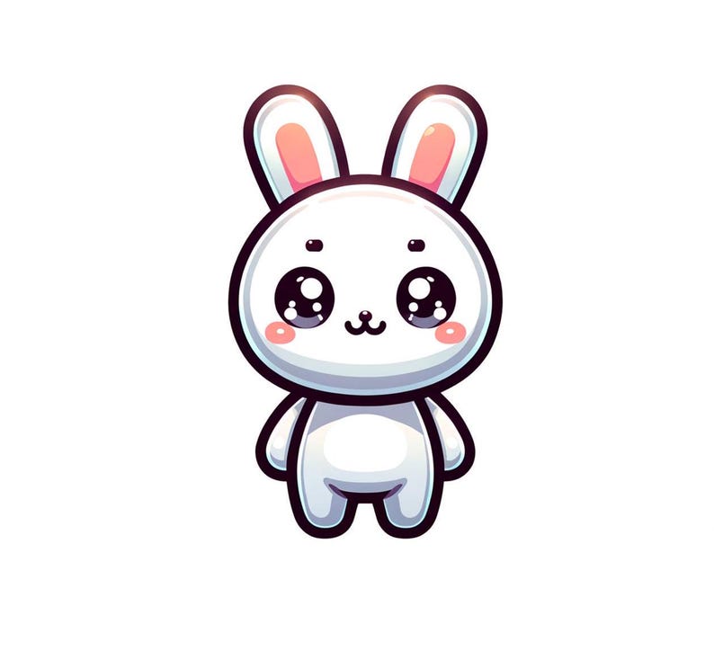 Imágenes prediseñadas de lindos gestos de conejo chibi / Archivos ...