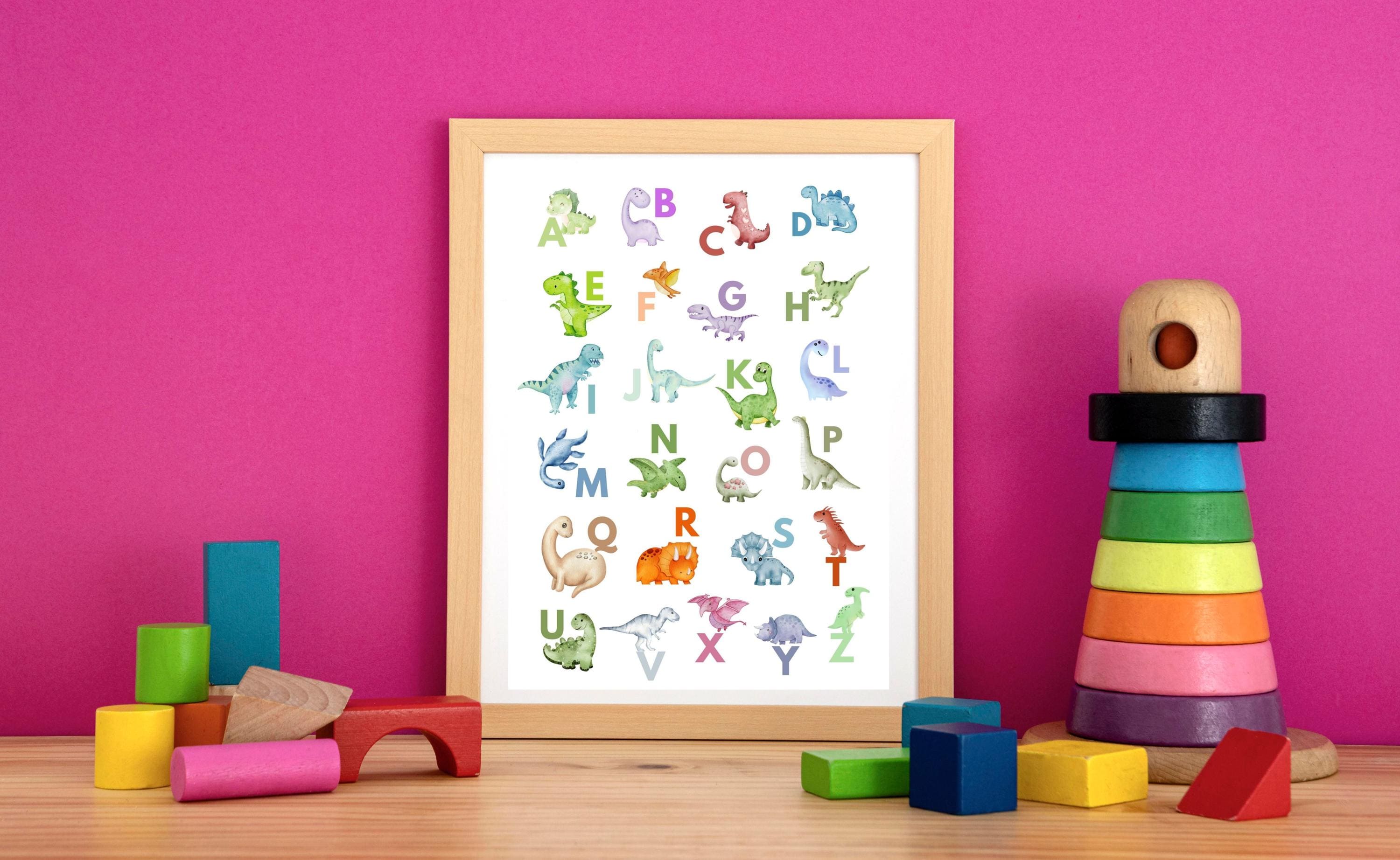 Dinosaur Alphabet Poster Instant Download / Dinosaurs ABC Kindergarden ...