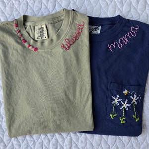 Personalized T-shirt | Hand Embroidered | Custom Hand Embroidered T ...