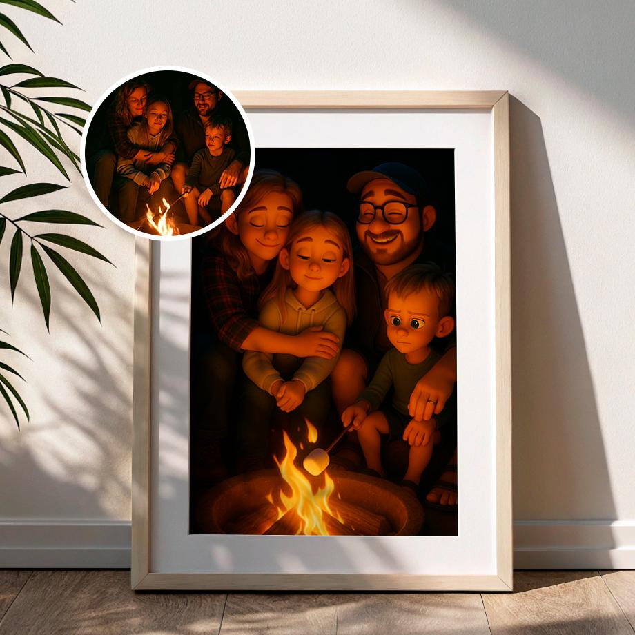 Pixar Style Family Portrait: Custom Cartoon Illustration (digital ...