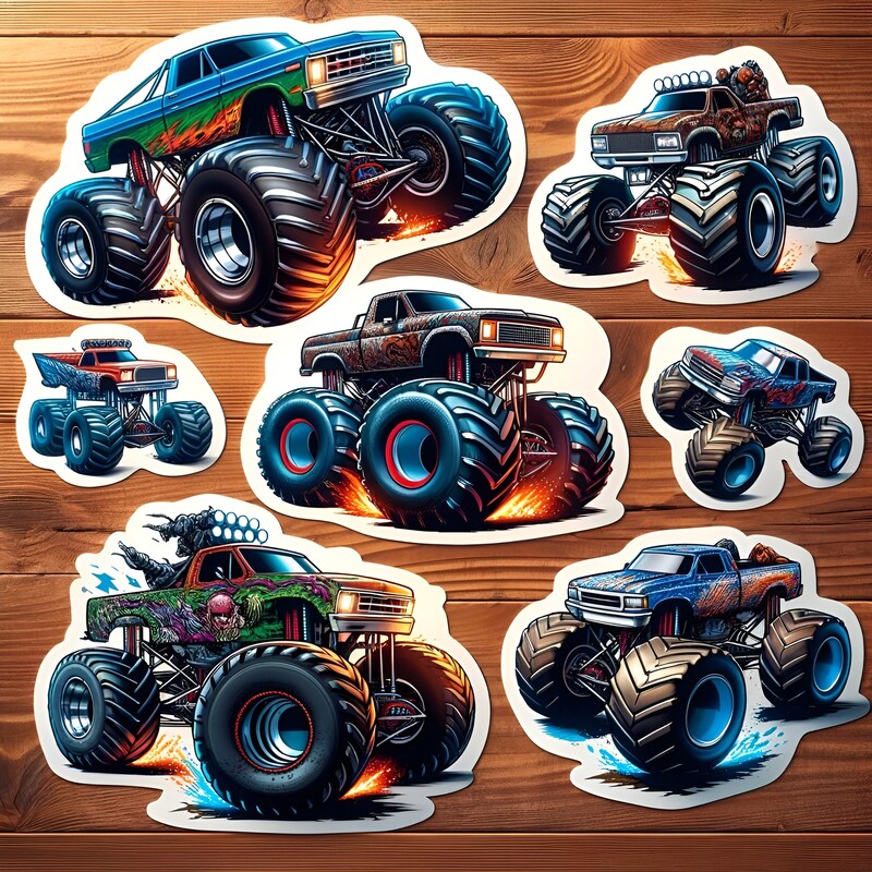 Monster Truck Stickers - Etsy
