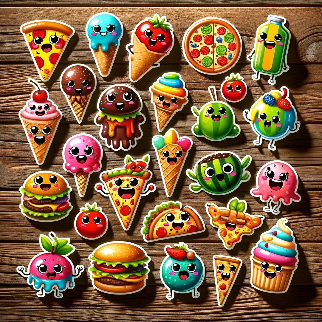 Food Stickers : Waterproof Stickers, Tasty Stickers Laptop Stickers ...