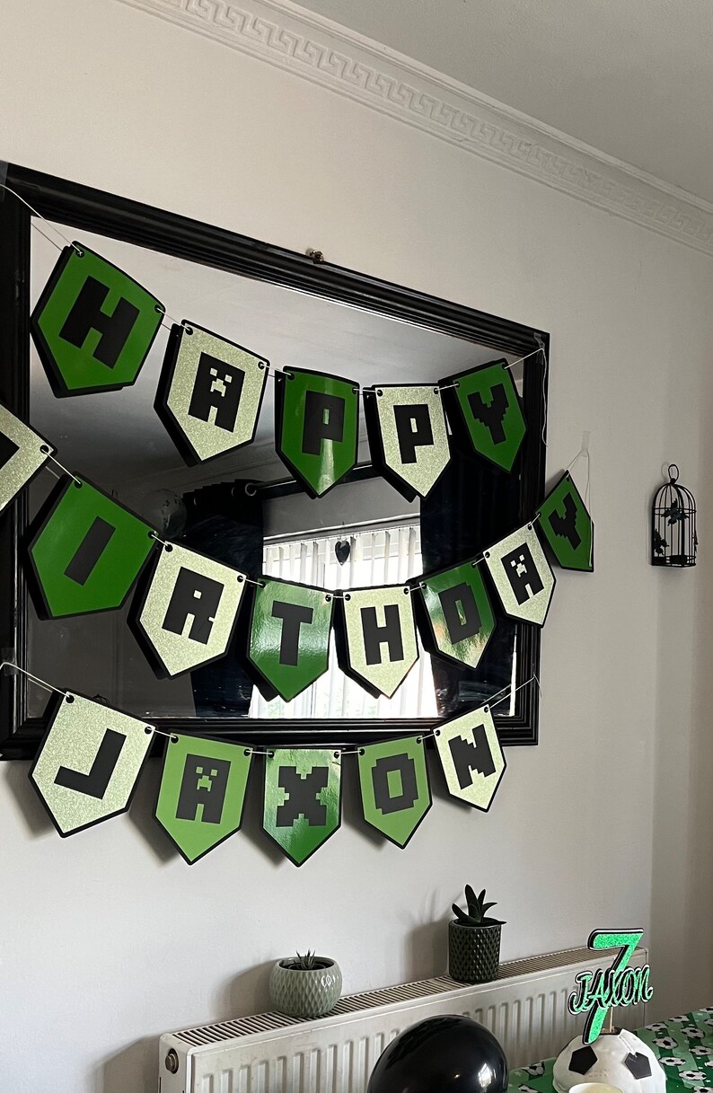 Personalised Minecraft Themed Bunting - Etsy