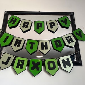 Personalised Minecraft Themed Bunting - Handmade - Etsy