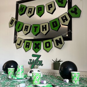 Personalised Minecraft Themed Bunting - Handmade - Etsy