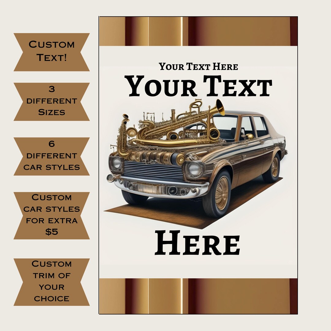 Custom Car Poster, Custom Music Poster, Music-car Poster, Vintage - Etsy