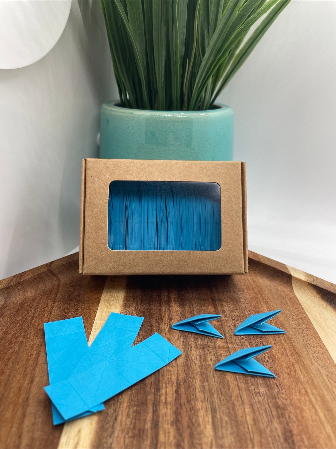 250 PC Blue Handmade 3D Origami Triangle Creased Paper Size 1/32 - Etsy