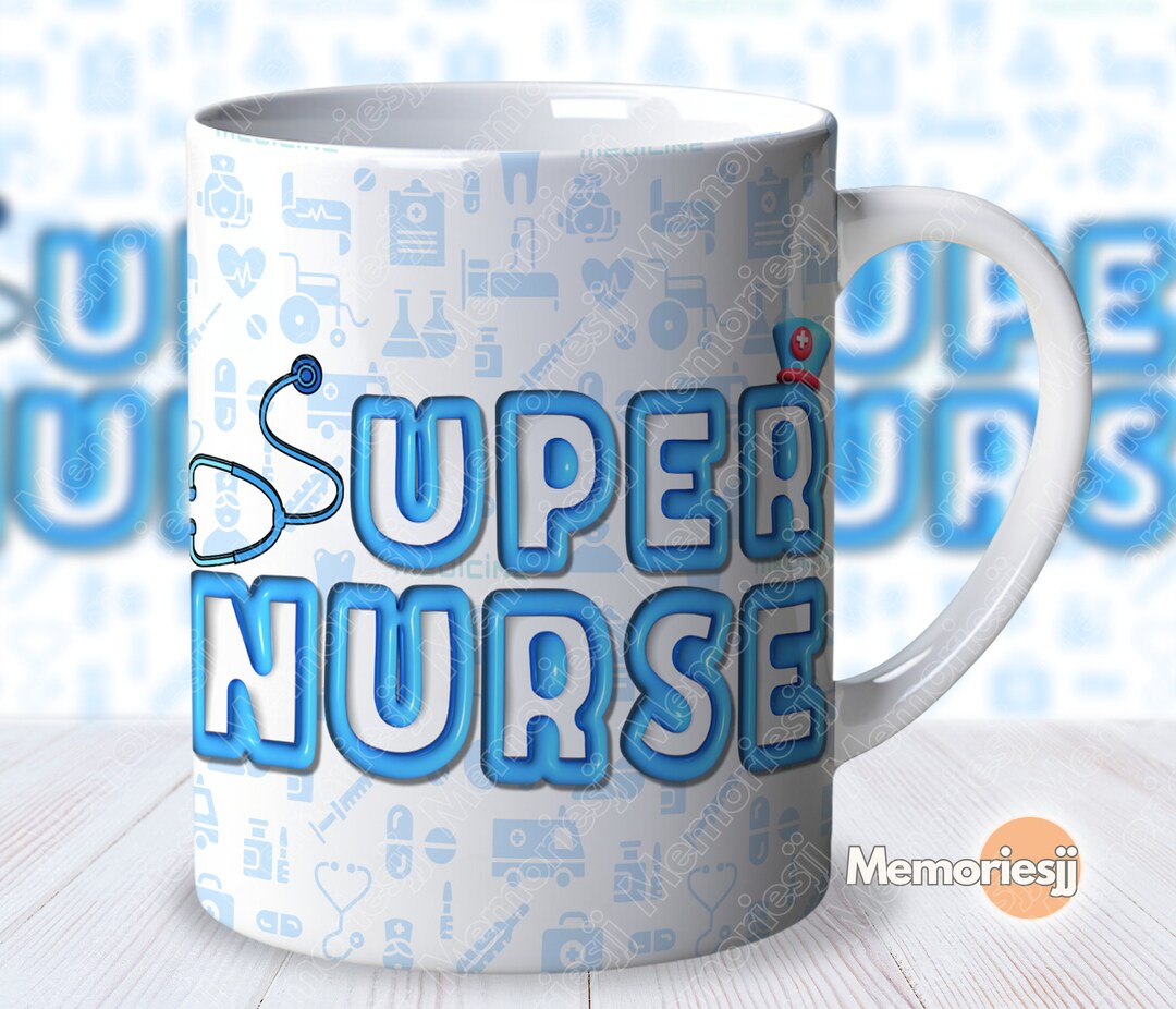 Nurse Design Mug Wrap, Sublimation Design PNG, 11oz and 15oz Coffee ...