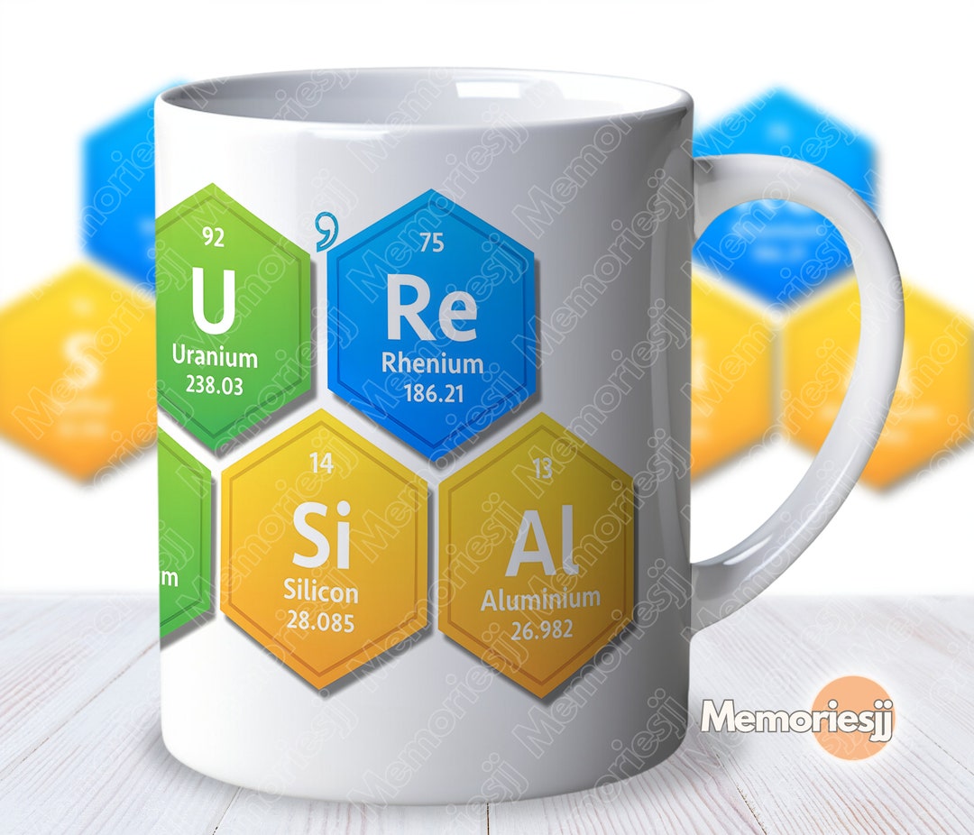 Periodic Table Design for Chemistry Mug Wrap, Sublimation Design With ...