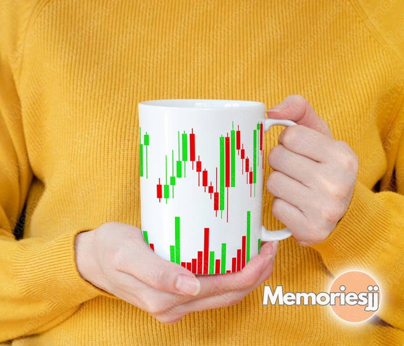 Candlestick Chart Mug Wrap| 4 Candle Stick Stock Design| Japanese ...