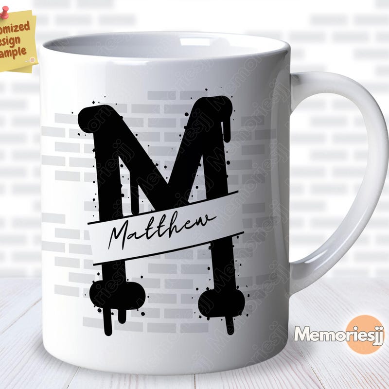 Initial Mug for Men - Etsy
