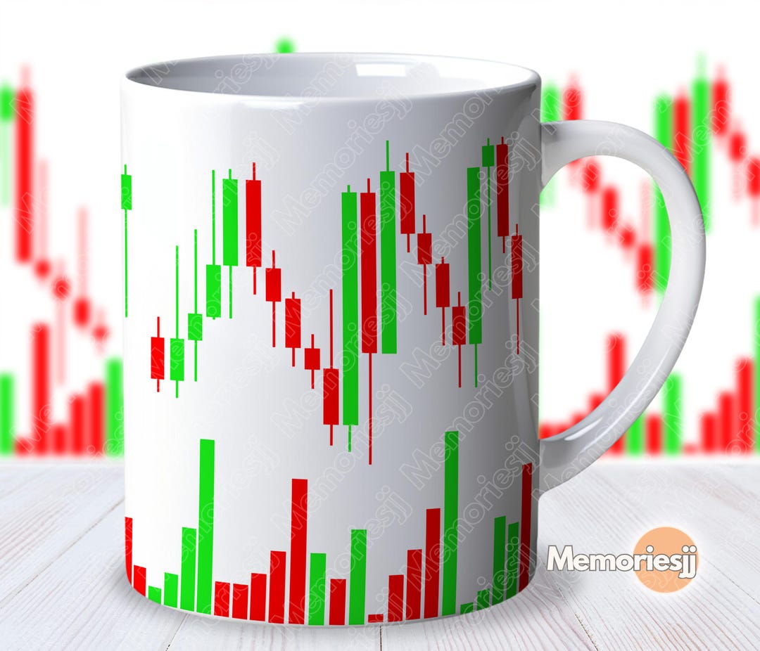 Candlestick Chart Mug Wrap| 4 Candle Stick Stock Design| Japanese ...