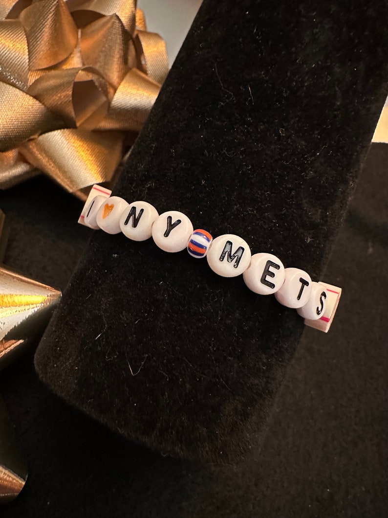 New York Mets Beaded Bracelet Team Pride Baseball Sports Fan Jewelry ...