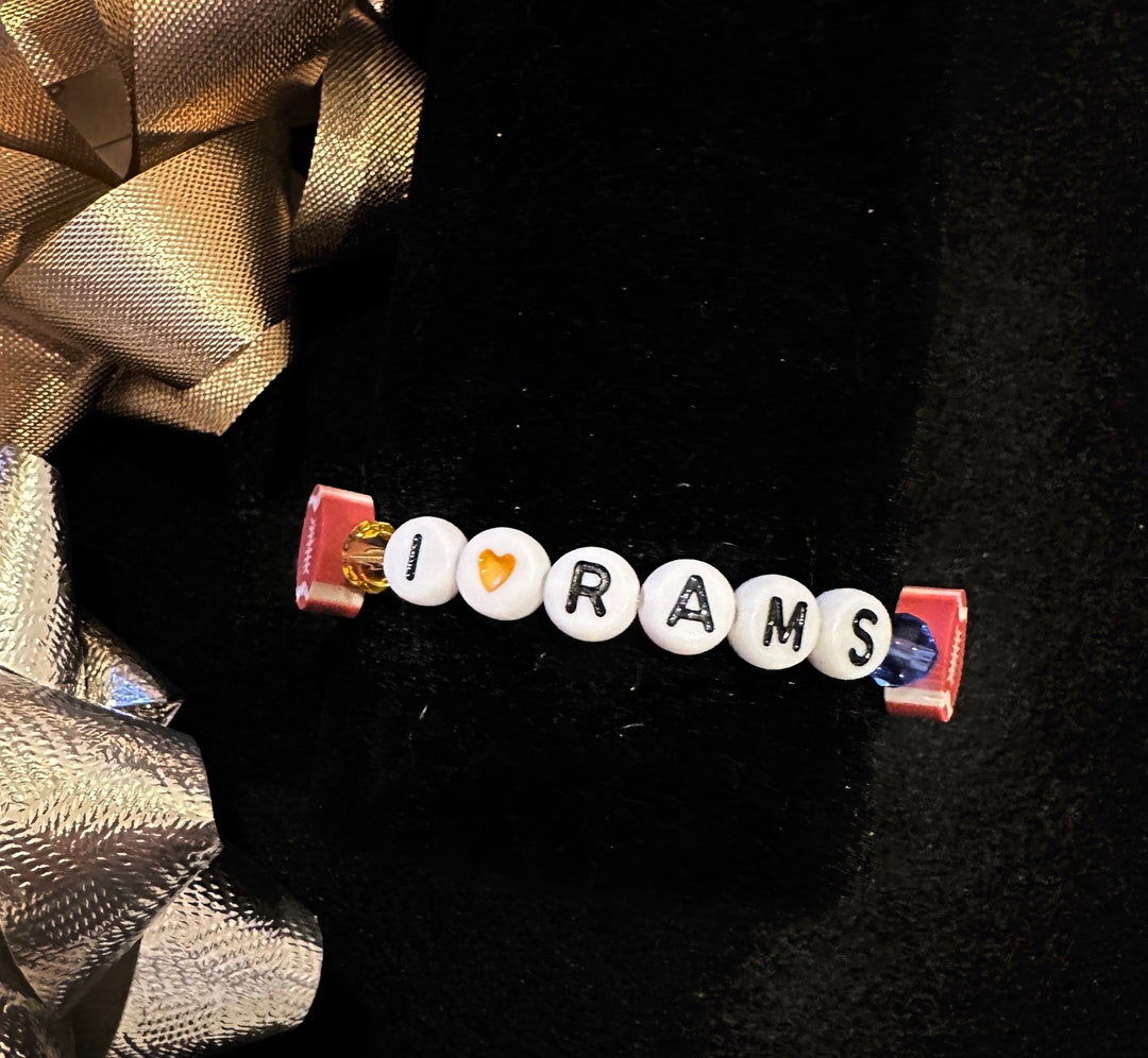 Los Angeles Rams Custom Handcrafted Beaded Bracelet Football - Etsy