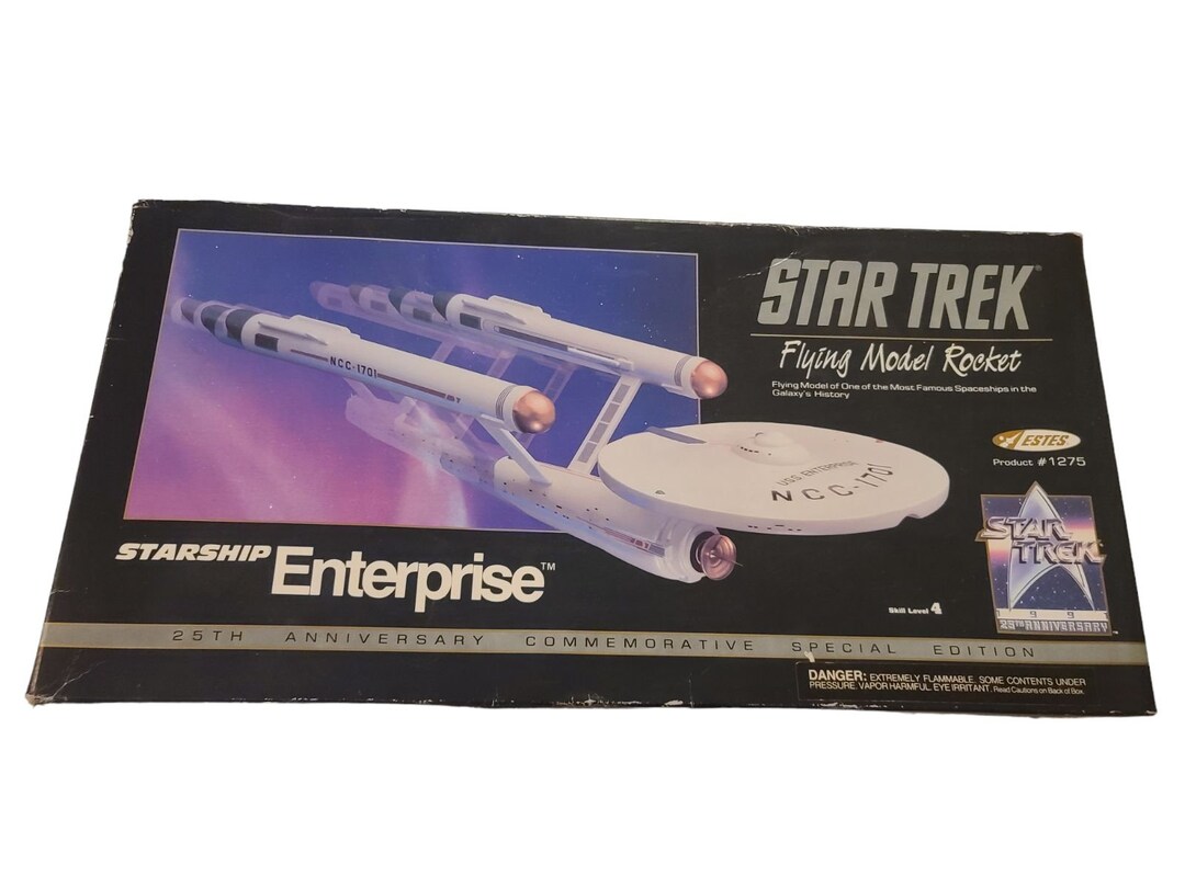 Star Trek Starship Enterprise Flying Model Rocket Estes Kit 1275 25th ...