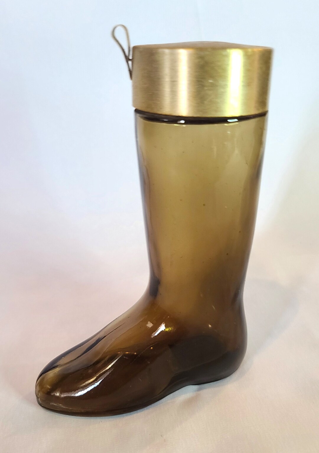 Vintage Avon Boot Leather Cologne Amber Glass Bottle Empty - Etsy