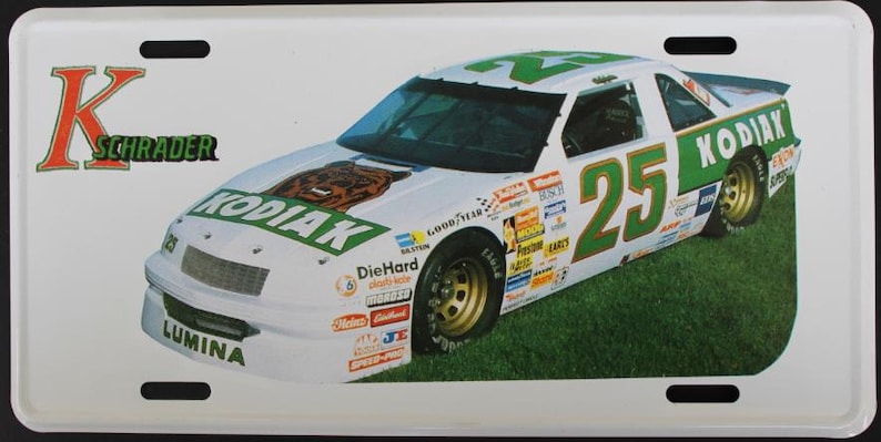 Chevrolet Lumina Ken Shrader Racing NOS License Plate Nascar - Etsy