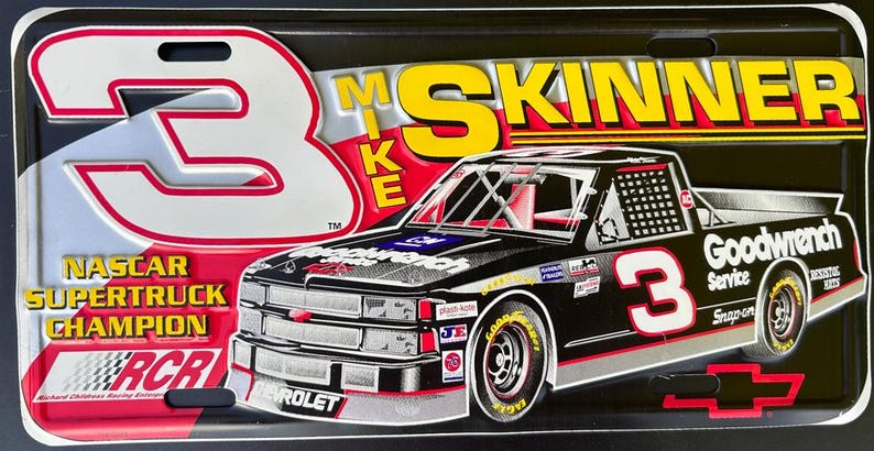 Chevrolet Goodwrench Racing NOS License Plate Mike Skinner Nascar ...