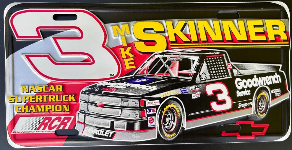 Chevrolet Goodwrench Racing NOS License Plate Mike Skinner Nascar ...