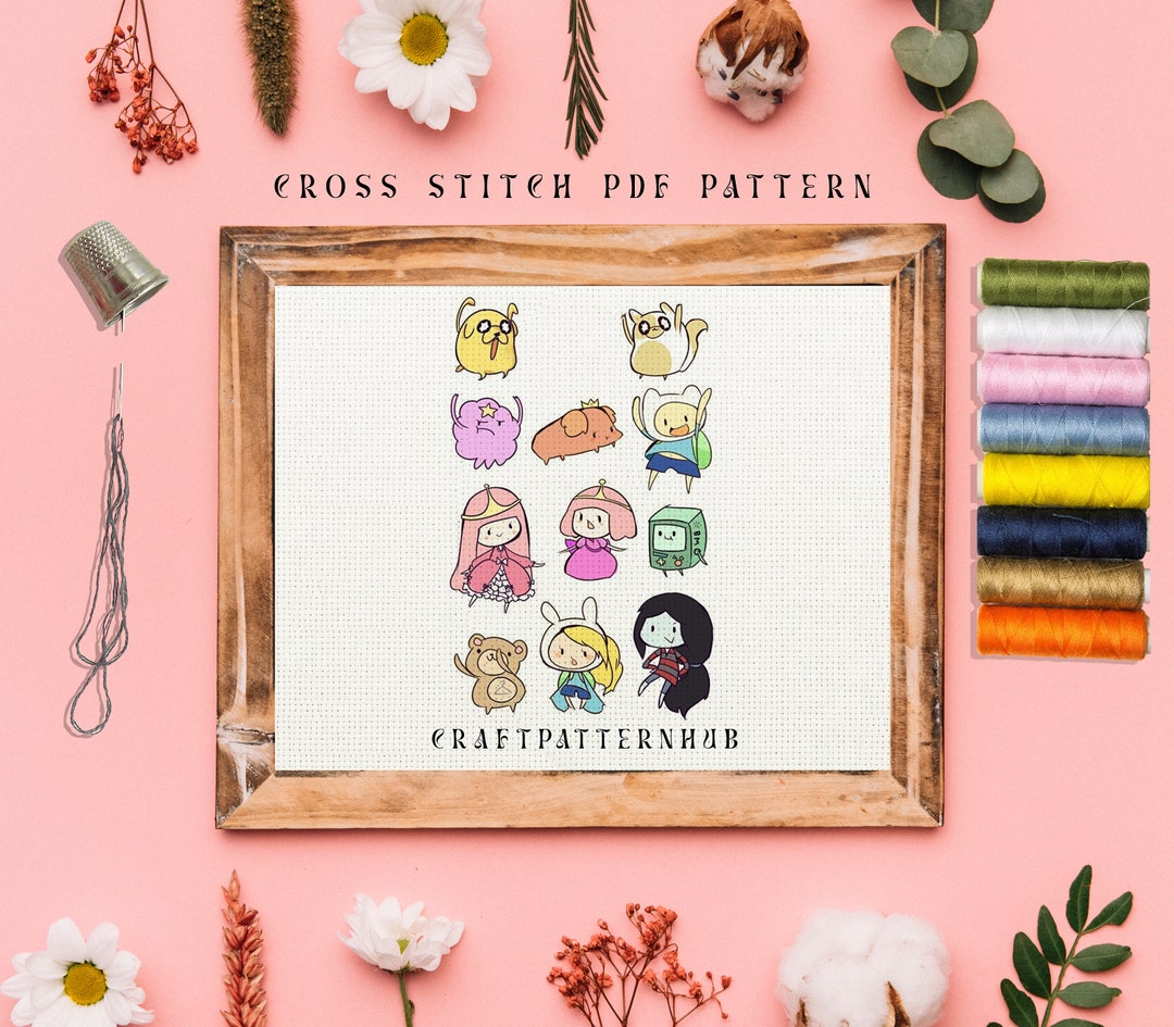Adventure Time Cross Stitch Pattern, Beginner Embroidery Pattern, Easy ...