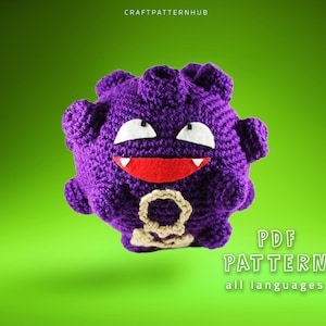 Cloud Koffing Crochet Pattern, Koffing Amigurumi Pattern, Crochet ...