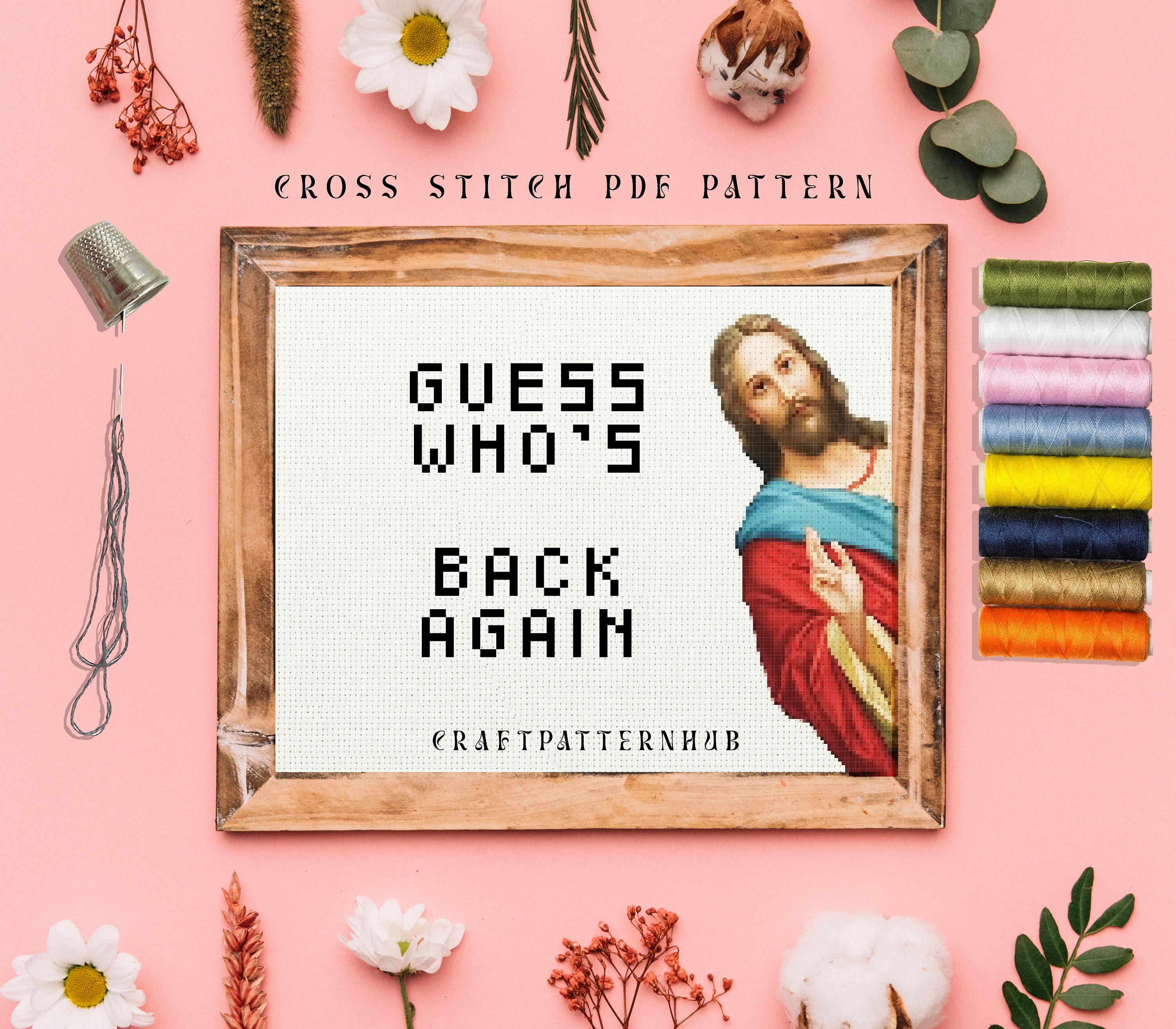 Weird Jesus Cross Stitch