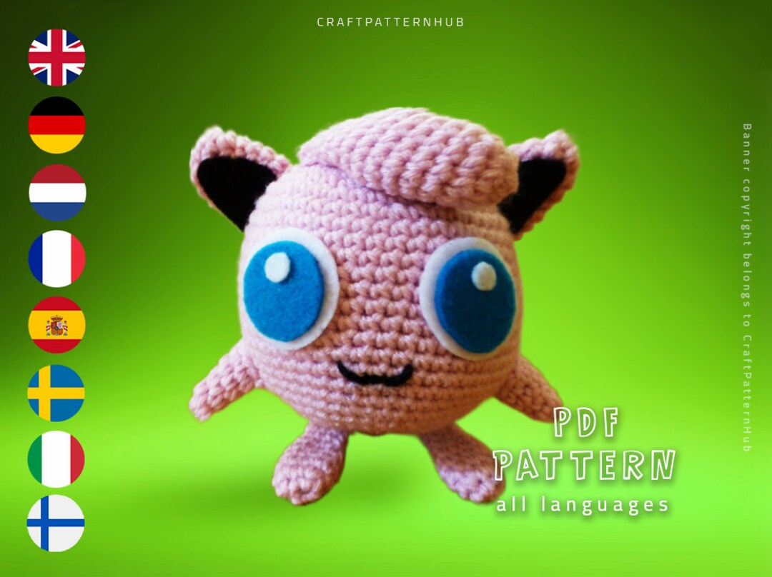 Cat Jigglypuff Crochet Pattern Jigglypuff Amigurumi Pattern - Etsy