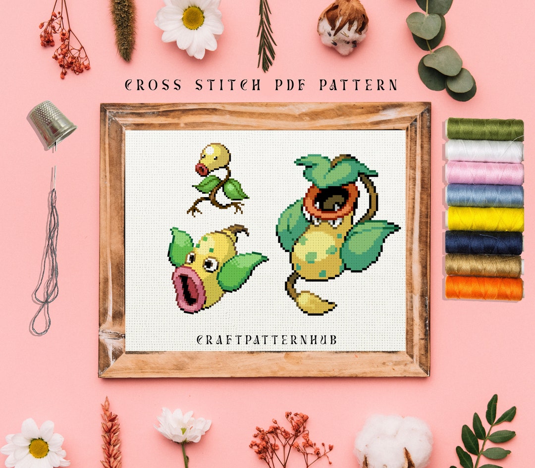 Bellsprout Weepinbell Victreebel Stitch Pattern, Embroidery Pattern ...