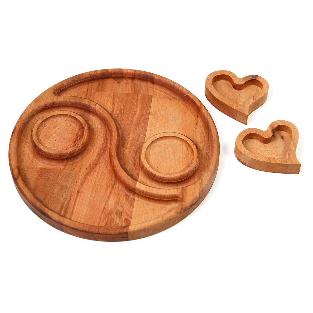 Best Quality Yin Yang Snack Tray, Wooden Serving Tray, Carved Wooden ...