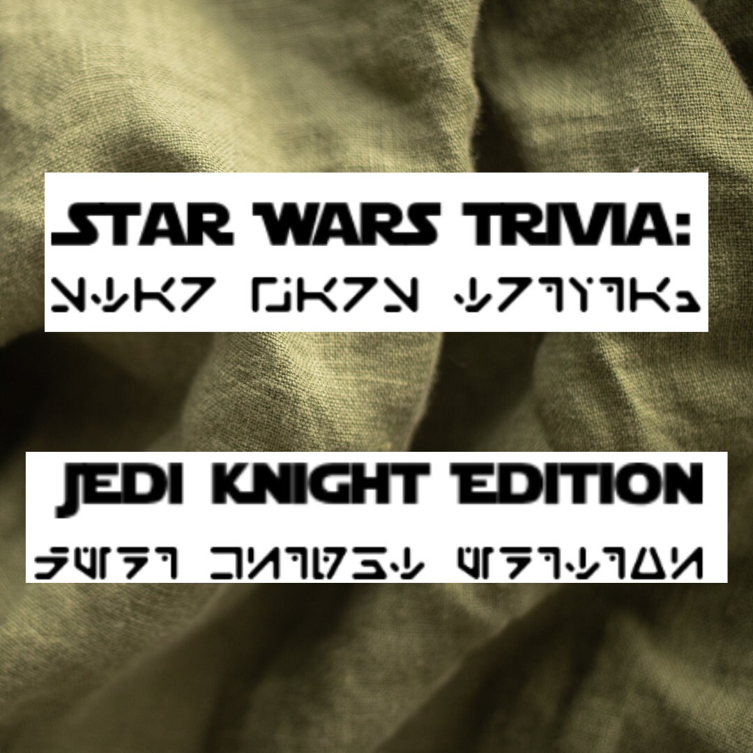 Star Wars Trivia: Jedi Knight Edition - Etsy