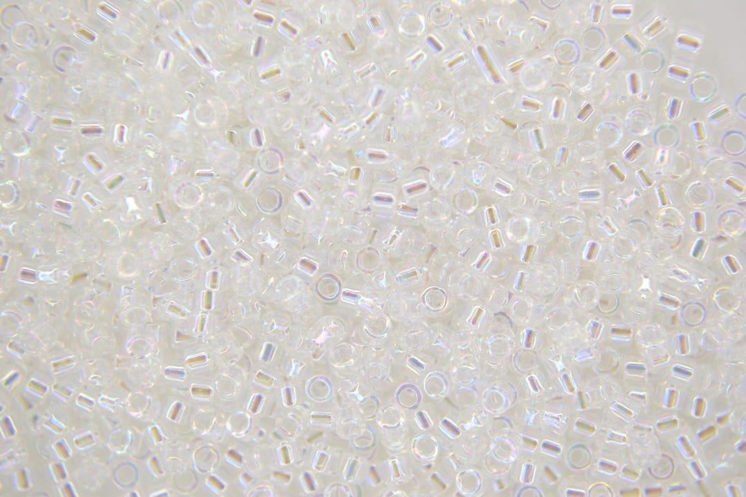 7.2g MIYUKI 11/0 Delica Japanese Seed Beads 1.6mm DB051 Crystal AB ...