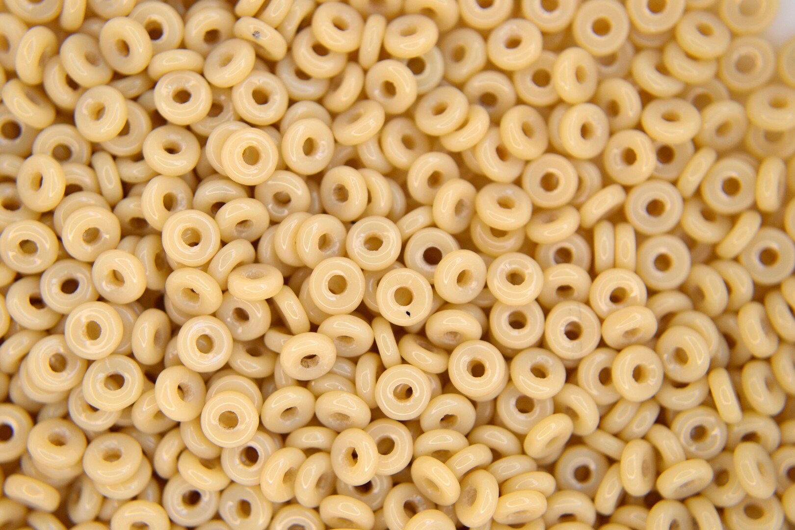 5g O Bead Czech Seed Beads 1x3.8mm Antique Beige Versatile Glass Beads ...