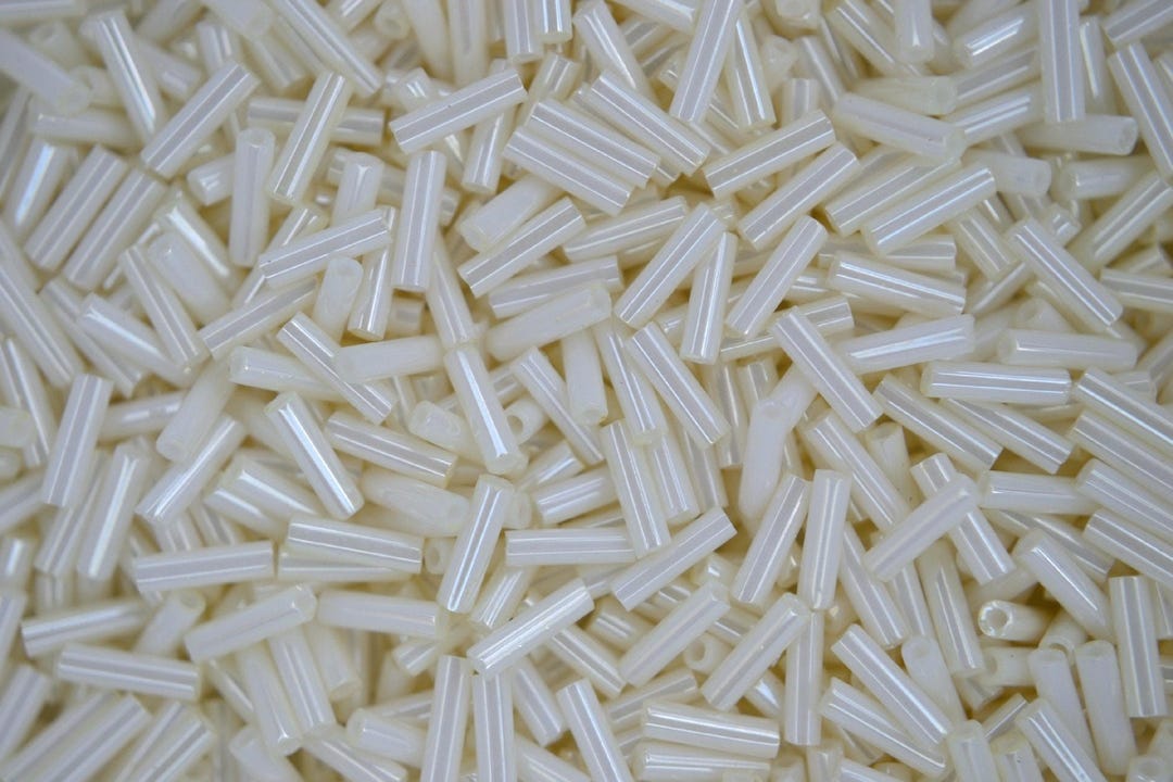 10g Miyuki 6mm Bugle 9594 Ceylon Light Yellow Japanese Glass Seed Beads ...