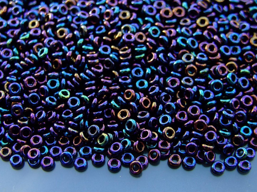10g TOHO 8/0 Demi Japanese Seed Beads 3mm 49 Opaque Jet Beading DIY ...