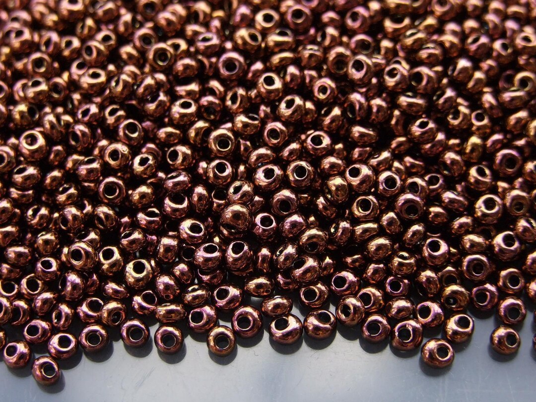 10g TOHO 3mm Magatama Japanese Seed Beads 224 Olympic Bronze Unique ...