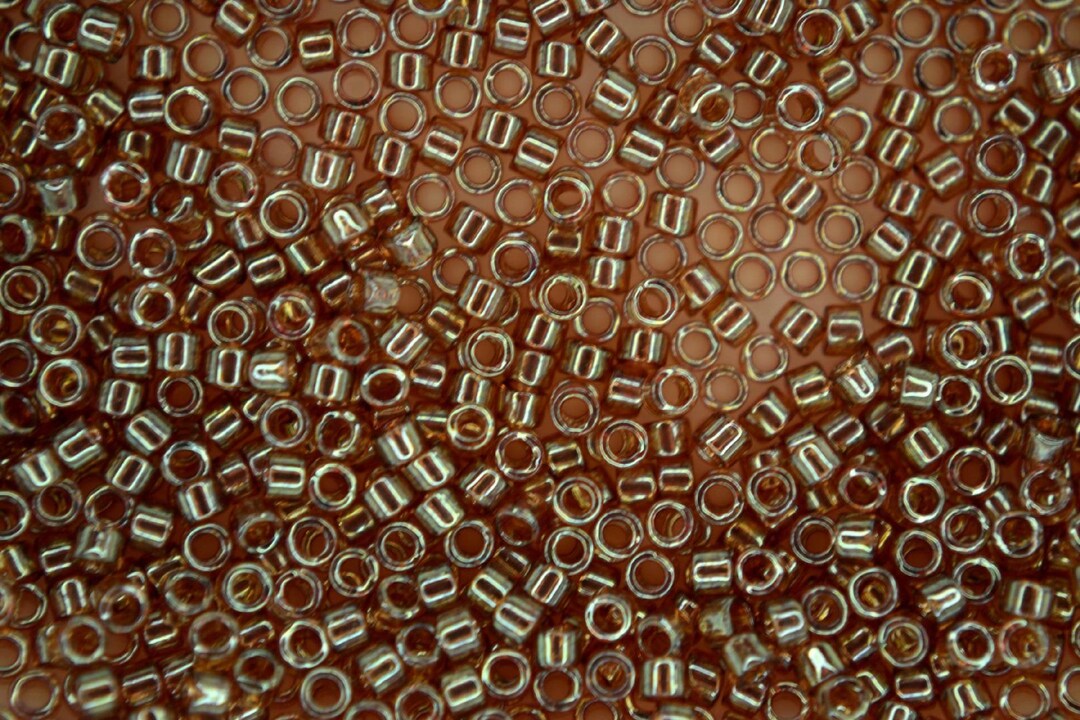 7.2g Miyuki 11/0 Delica Japanese Seed Beads 1.6mm Db102 Gold Luster ...