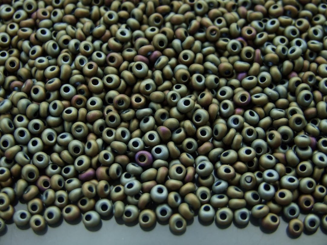 10g TOHO 3mm Magatama Japanese Seed Beads 614 Matte Color Iris Brown ...