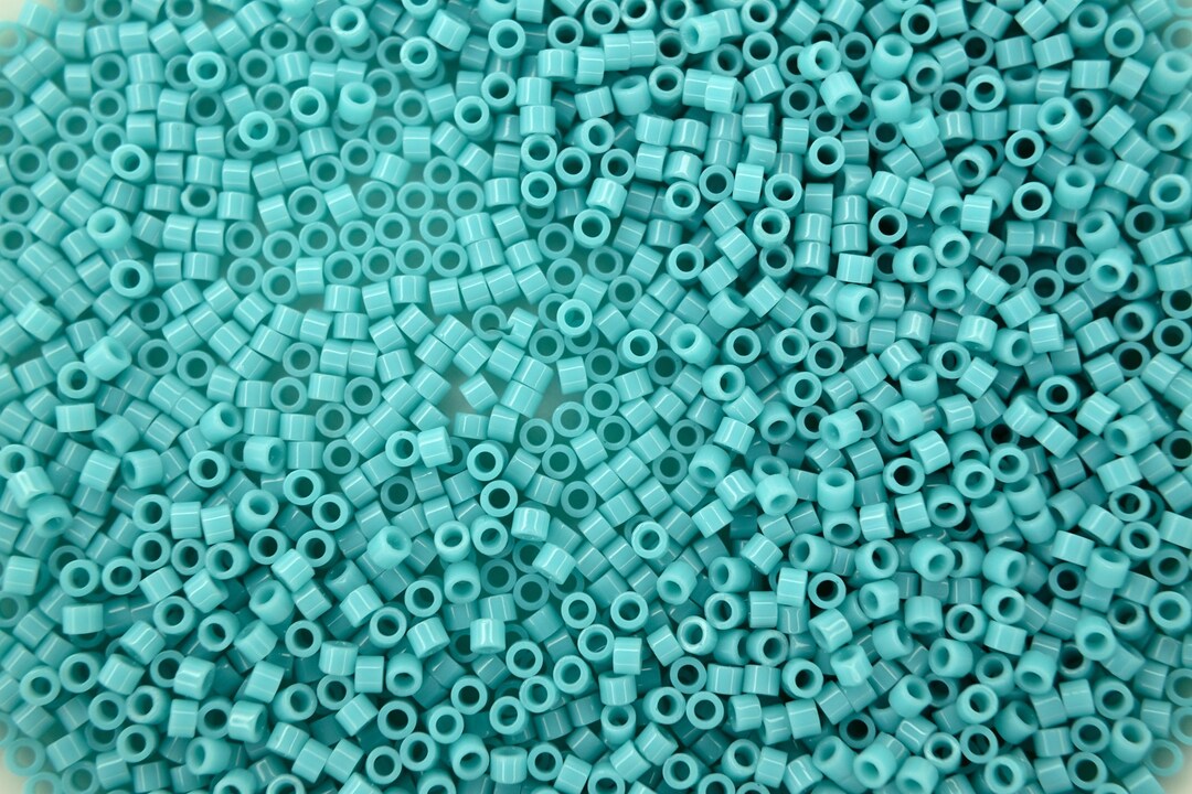 5g TOHO 11/0 Aiko Japanese Seed Beads 2mm 55 Opaque Turquoise High ...