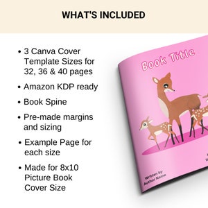 Amazon KDP Childrens Book Cover Template 8x10, Picture Book Cover ...