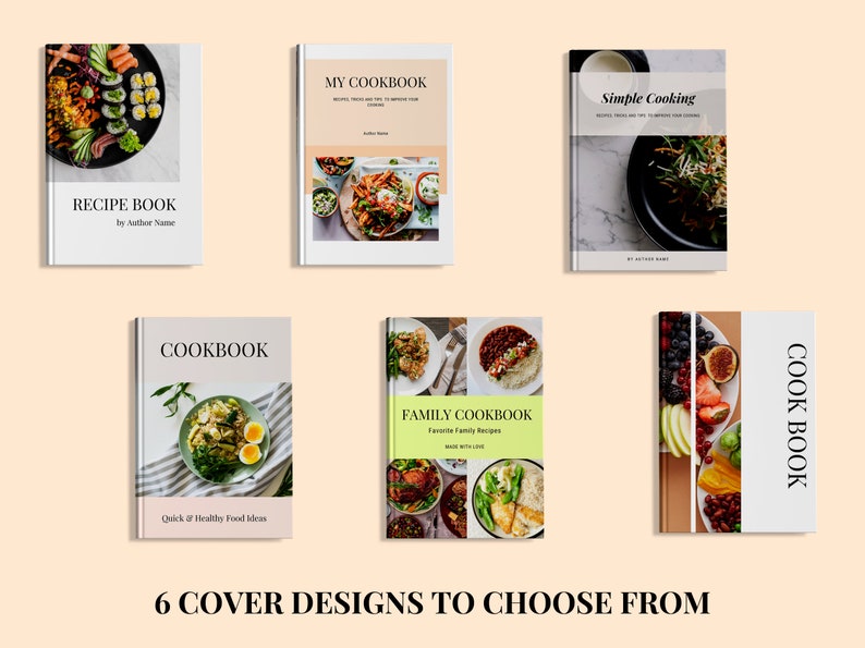 Cookbook Template KDP, Recipe Template Canva, Custom Recipe Book ...