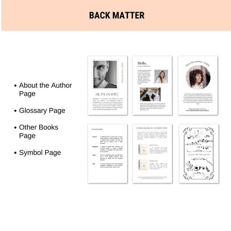 Poetry Book Template 8.5x11, KDP Poetry Book Interior, Self-publishing ...