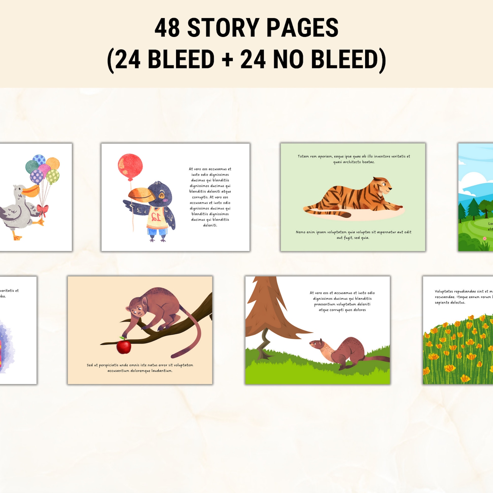 Story Book Template 8.25x6”, KDP Interior Template, Picture Book KDP ...