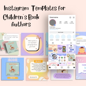 Instagram Templates Childrens Book Authors, Instagram Canva Template ...