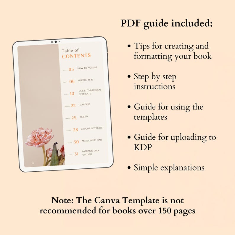 6x9 KDP Book Template, Editable Canva Interior and Covers With Bleed ...