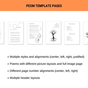 KDP Poetry Template 6x9 Book, Canva Poetry Template, Amazon KDP Self ...