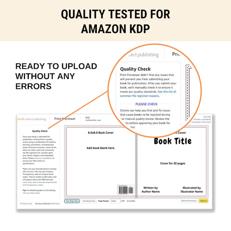 Canva KDP Child Book Template, 8.5x8.5 Picture Book Story Template, KDP ...