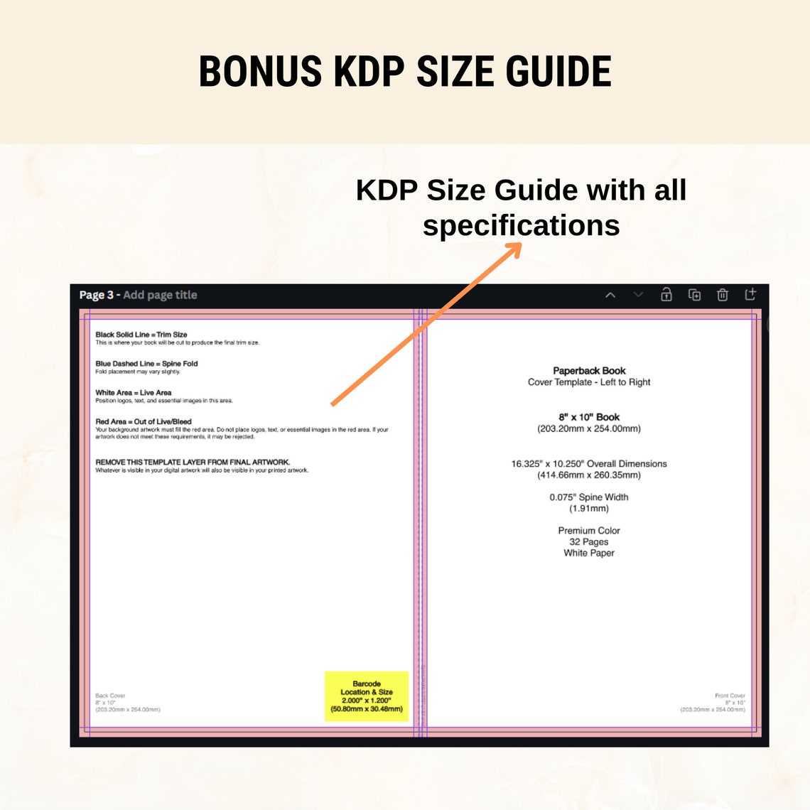 Amazon KDP Childrens Book Cover Template 8x10 Picture Book Cover Design ...