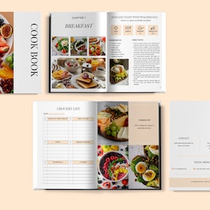 Cookbook Template KDP, Recipe Template Canva, Custom Recipe Book ...